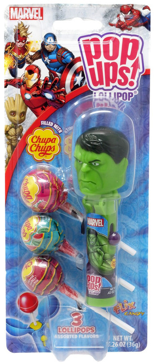 Marvel Pop Ups Chupa Chups Hulk Lollipop Includes 3 Lollipops Flix ...