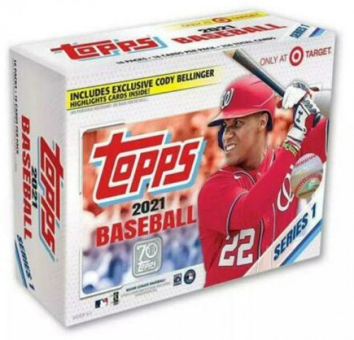 MLB Topps 2021 Series 1 Baseball Exclusive Trading Card MEGA Box 16 ...