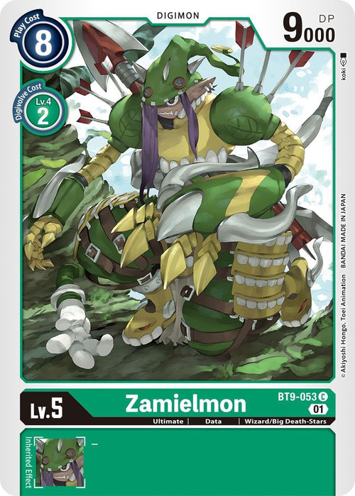 Digimon X-Record Single Card Common Zamielmon BT9-053 - ToyWiz