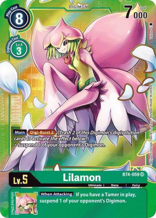 Digimon Trading Card Game Great Legend Single Card Super Rare Lilamon ...