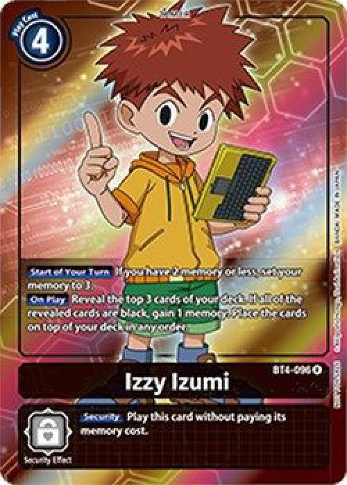 Digimon Trading Card Game Great Legend Single Card Promo Izzy Izumi BT4-096 Box Topper - ToyWiz