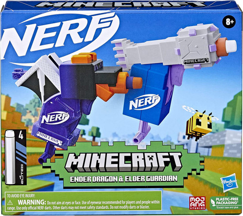 Minecraft Nerf Ender Dragon Elder Guardian Exclusive Blaster Hasbro ...