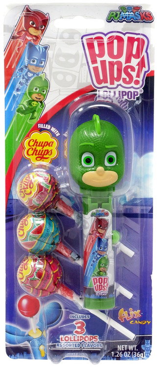 Disney Junior Pop Ups Chupa Chups Gekko Lollipop Includes 3 Lollipops ...