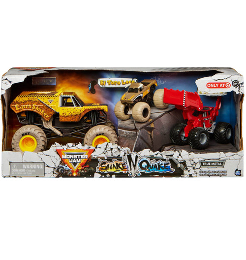 Monster Jam Shake N Quake Exclusive 164 Diecast Car 3-Pack Spin Master ...
