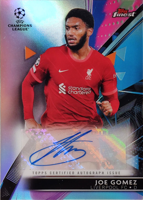 UEFA 2020-21 Topps Finest Champions League Joe Gomez Autographed Single ...