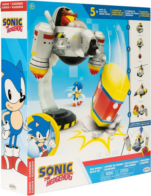 Sonic The Hedgehog Egg Mobile Battle Set Playset Sonic, Eggman ...