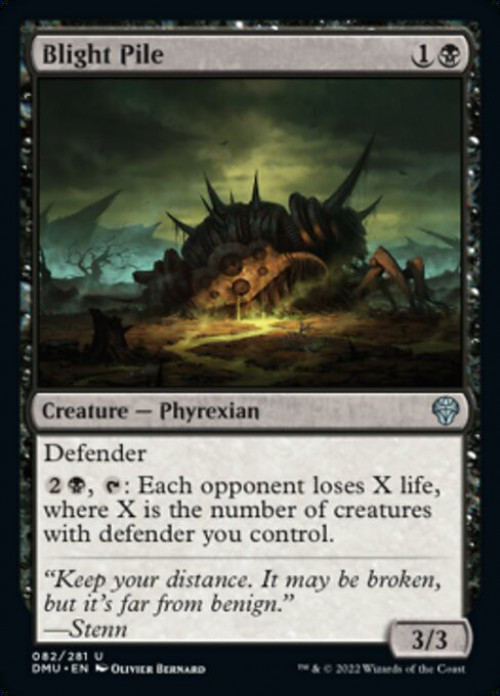 Magic The Gathering Dominaria United Single Card Uncommon Blight Pile ...