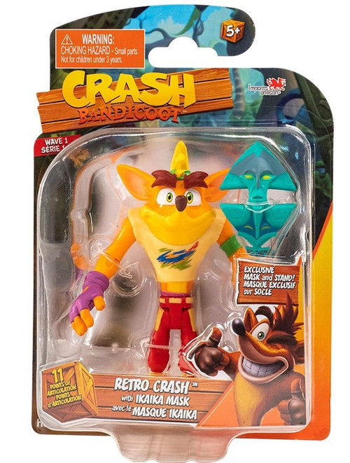 Crash Bandicoot Retro Crash 4.5 Action Figure with Ikaika Mask Head ...