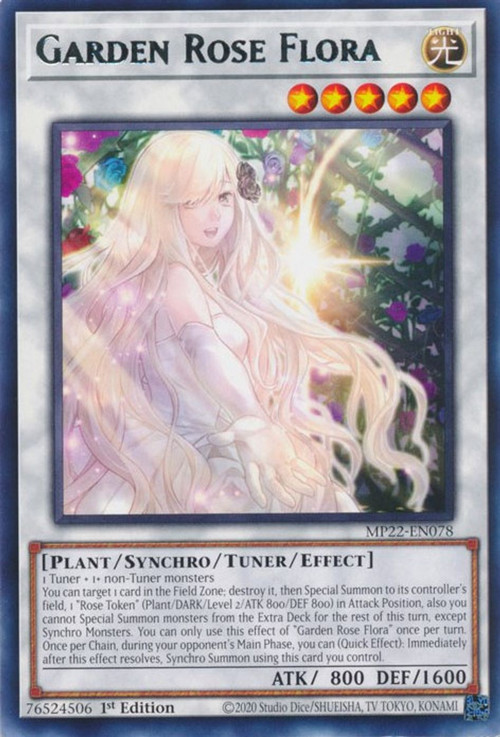YuGiOh 2022 Tin of the Pharaohs Gods Single Card Rare Garden Rose Flora ...