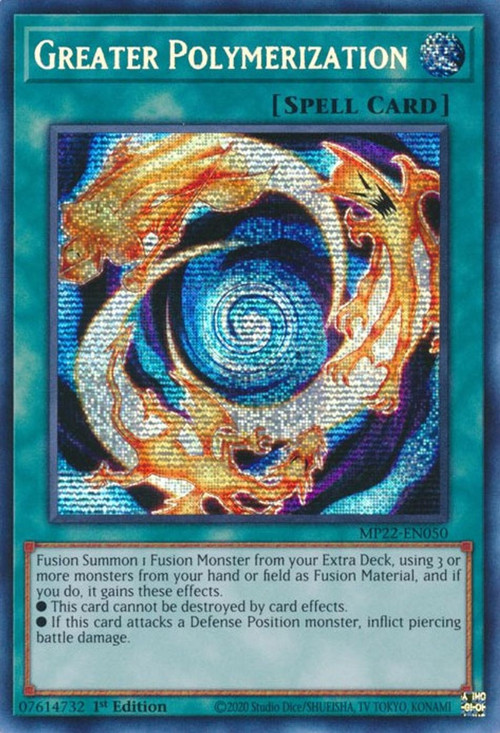 YuGiOh 2022 Tin of the Pharaohs Gods Single Card Prismatic Secret Rare Greater Polymerization ...