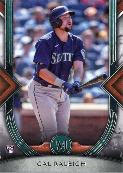MLB 2022 Topps Museum Collection Single Card Cal Raleigh 90 Rookie - ToyWiz