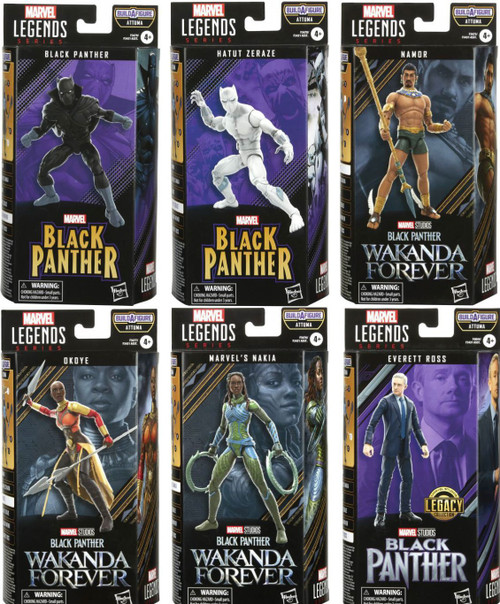 Marvel Black Panther Wakanda Forever Marvel Legends Attuma Series Set ...