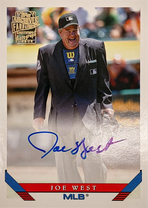 MLB 2022 Topps Archives Fan Favorites Single Card Joe West 93FF-JW ...