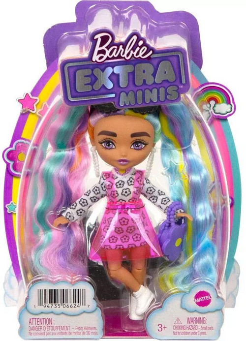 Barbie Extra Minis Flower Print Dress 6 Doll Mattel - ToyWiz