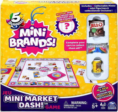 5 Surprise Mini Brands Mini Market Dash Game Includes 4 Collectible ...
