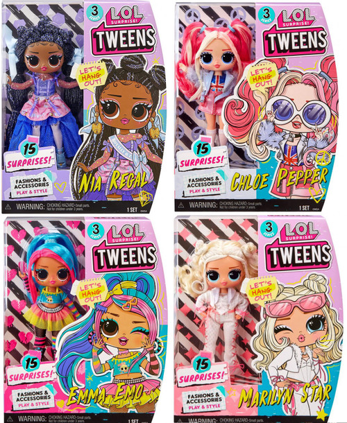 LOL Surprise Tweens Series 3 Chloe Pepper, Nia Regal, Emma Emo Marilyn ...