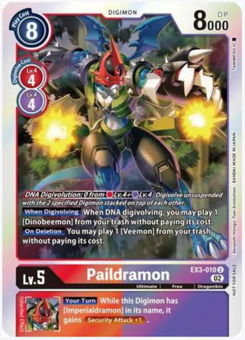Digimon Trading Card Game Draconic Roar Single Card Uncommon Paildramon ...