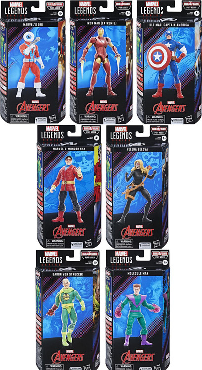 Marvel Avengers Marvel Legends Puff Adder Series Set of 7 Action ...