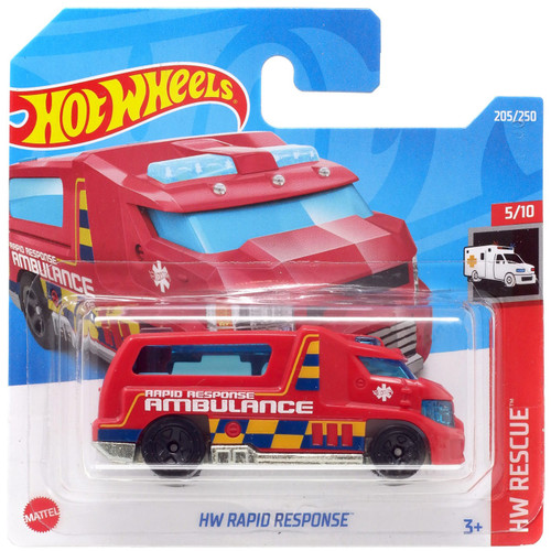 Hot Wheels HW Rescue HW Rapid Response 164 Diecast Car 510 Short Card ...