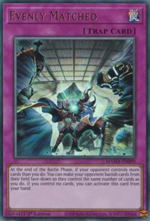 YuGiOh Magnificent Mavens Single Card Ultra Rare Evenly Matched MAMA ...