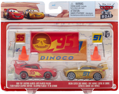 Disney Pixar Cars On The Road Metal Road Trip Lightning McQueen Racing ...