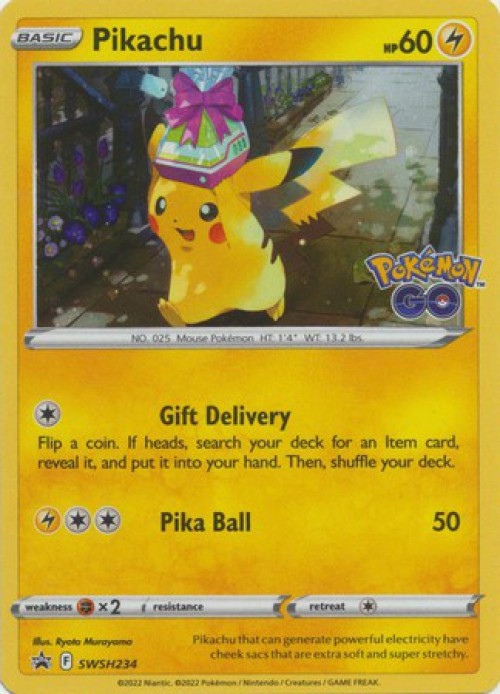 Pokemon Trading Card Game Pokemon GO Single Card Promo Pikachu SWSH234 ...