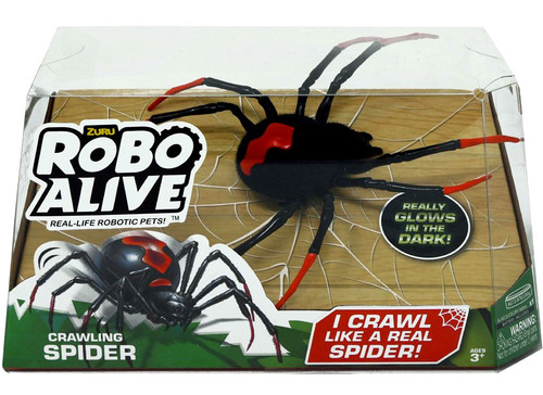 Robo Alive Crawling Spider Robotic Pet Figure Glow-in-the-Dark Zuru ...