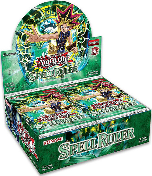 YuGiOh Spell Ruler Booster Box 24 Packs, 25th Anniversary Konami - ToyWiz