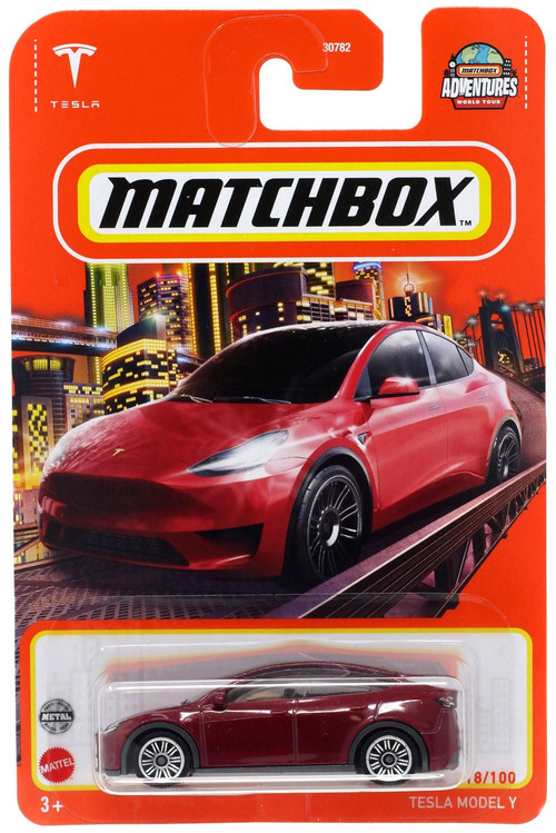 Matchbox Tesla Model Y Diecast Car 18100 Red Mattel - ToyWiz