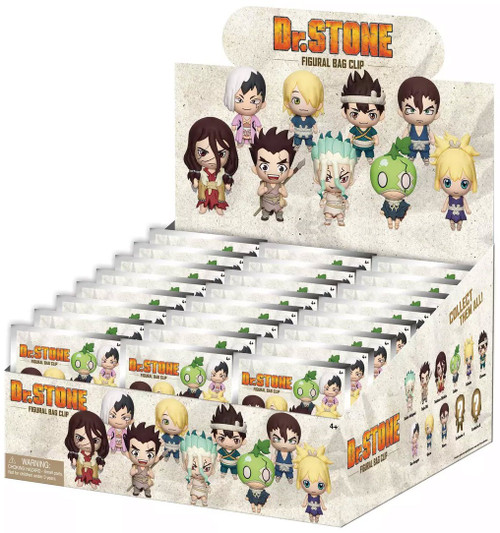 Dr. Stone 3D Figural Bag Clip Series 1 Dr. Stone Mystery Box 24 Packs ...
