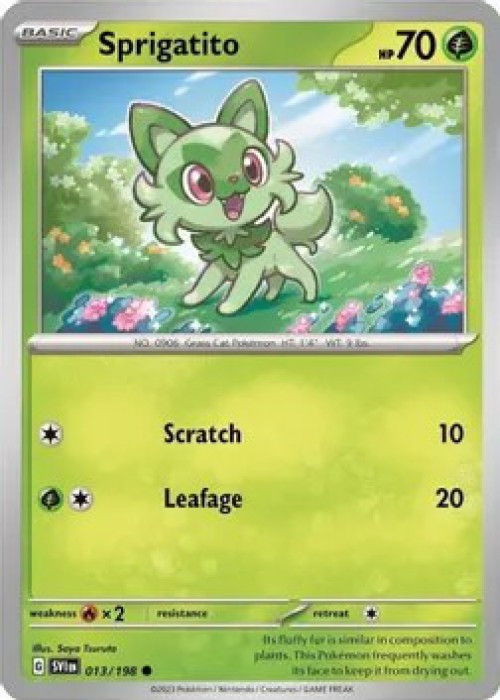 Pokemon Scarlet Violet Base Set Single Card Promo Holo Sprigatito SVI ...