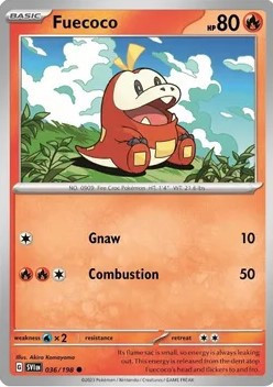 Pokemon Scarlet Violet Base Set Single Card Promo Holo Fuecoco SVI 036 ...