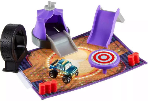 Disney Pixar Cars Die Cast Metal Mini Racers Stunt Circus Mini Playset ...
