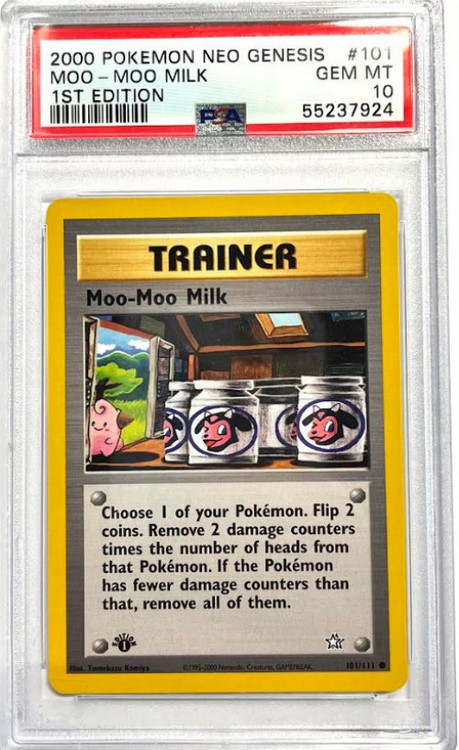 Pokemon Neo Genesis Single Card Common Moo-Moo Milk 1st Edition 101 PSA ...