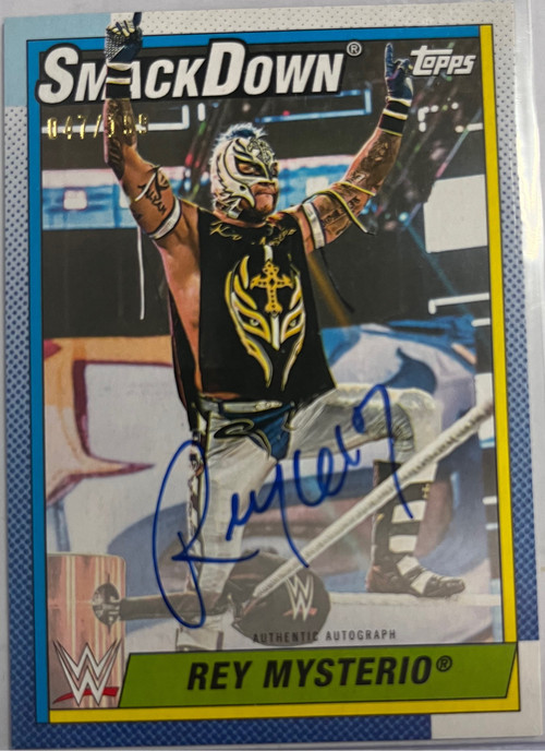 WWE 2021 Topps Heritage Rey Mysterio 47199 Autographed Single Card A ...