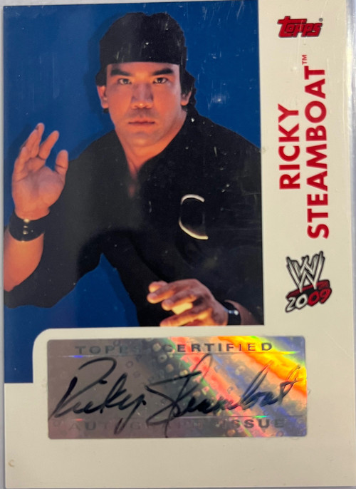 WWE 2009 WWE Superstar Single Card Ricky Steamboat Auto - ToyWiz