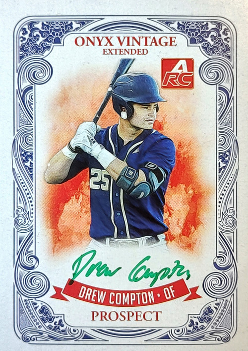 MLB 2021 Onyx Vintage Extended Drew Compton Green Ink 50 Autographed ...