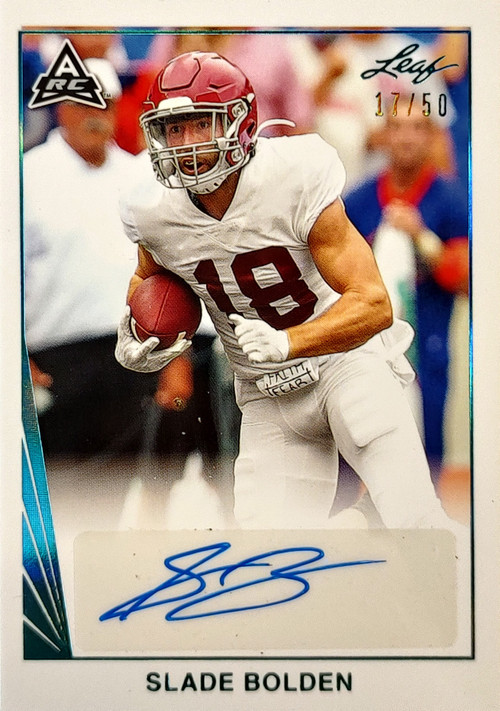 NFL Leaf 2021 Leaf Memories Slade Bolden 1750 Autographed Single Card ...