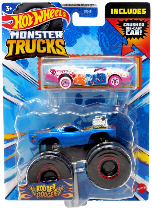 Hot Wheels Monster Trucks Rodger Dodger 164 Diecast Car Mattel Toys ...