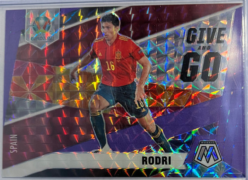 Soccer 2021 Mosaic Euro Soccer Single Card 370 Rodri 30 Purple - ToyWiz