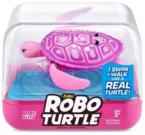 Robo Alive Robo Turtle PINK Robotic Pet Figure Zuru Toys - ToyWiz