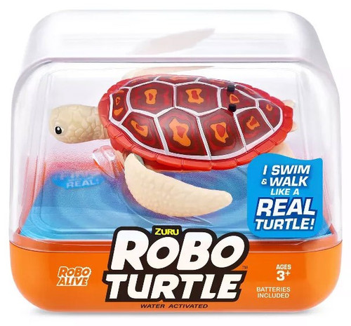 Robo Alive Robo Turtle ORANGE Robotic Pet Figure Zuru Toys - ToyWiz