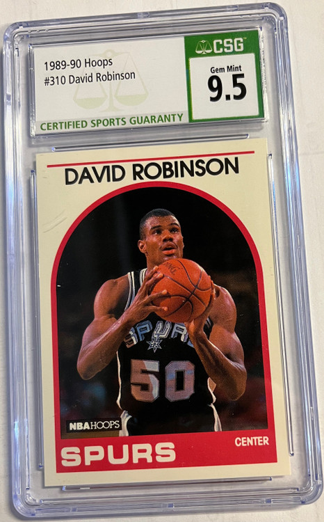 NBA 1989 Hoops David Robinson Graded Card 310 HOF CSG 9.5 - ToyWiz