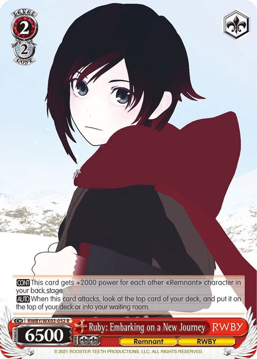 Weiss Schwarz Trading Card Game RWBY Single Card Rare Ruby Embarking on ...