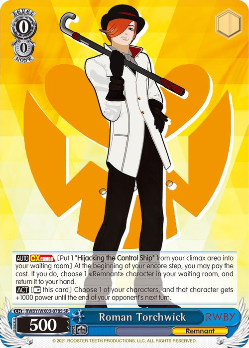 Weiss Schwarz Trading Card Game RWBY Single Card Super Rare Roman ...