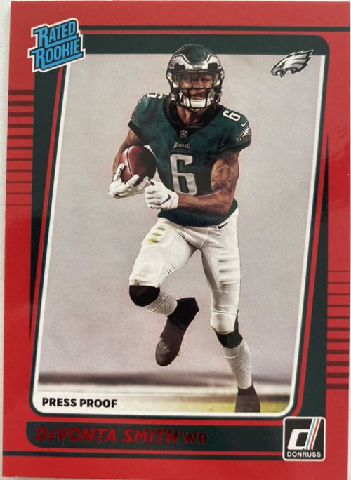 NFL 2021 Panini Donruss Single Card Red Press Proof DeVonta Smith 261 ...