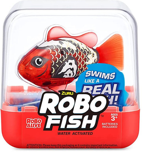 Robo Alive Robo Fish Red Robotic Pet Figure Version 3 Zuru Toys - ToyWiz
