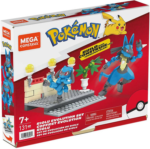 Pokemon Riolu Evolution Exclusive Set Riolu Lucario Mega Construx - ToyWiz