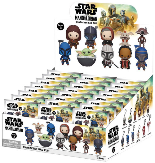 Star Wars 3D Figural Foam Bag Clip The Mandalorian Series 3 Mystery Box ...