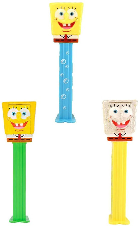 PEZ Spongebob Squarepants Spongebob Candy Dispenser 1 RANDOM Style - ToyWiz